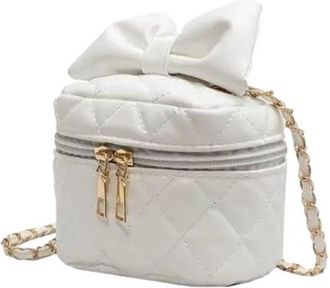 Generic Sac à main seau pour femme - Sac en cuir PU avec noeud | Sac à bandoulière élégant | Petit sac à main carré | Sac à main quotidien tendance pour femme