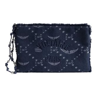Zadig&Voltaire Angel Pouch Denim Monogram - - Bags - Damen - Blau - ONE SIZE