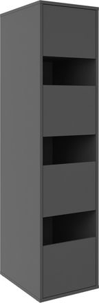 Xora W&auml;scheschrank, Anthrazit, Holzwerkstoff, 3 F&auml;cher, 50x210x67.5 cm, Waschk&uuml;che, W&auml;scheschrank