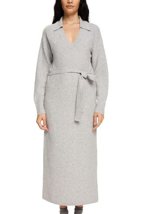 Esprit Damen 092EE1E301 Kleid, 044/LIGHT Grey 5, M