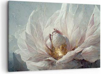 Arttor Wandbilder Dekoration Wohnzimmer Blume Art Deco Pfingstrose Bilder auf Leinwand 120x80cm Leinwandbild Schlafzimmer Küche Deko Wand Kunstdruck Art Groß