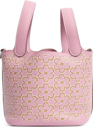 Hermès Picotin Lucky Daisy Beuteltasche - Rosa