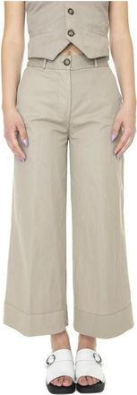 Alessia Santi Femme, Pantalons, Beige, Taille: 38 FR Wide Pantalons