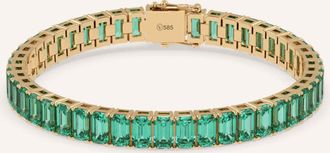 VEYNOU Veynou Tennisarmband Eden Big Aus 14 Karat Gelbgold Und 13,40ct. Smaragden gold