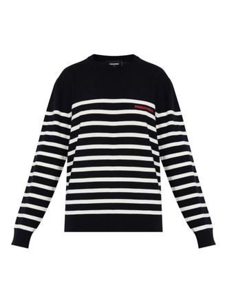 Dsquared2 pull à rayures - Bleu