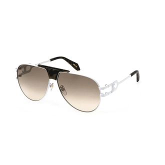 Just Cavalli unisex, Accessoires, Blanc, Taille: 62 MM Lunettes de Soleil Marron Dégradé Monture Blanche Lait