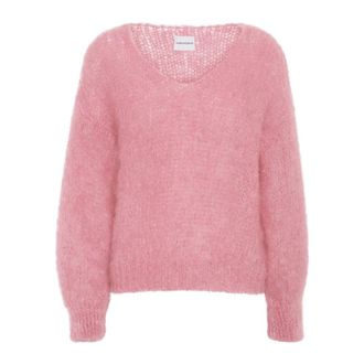 Americandreams Americandreams, Femme, Pulls, Rose, Taille: 44 FR Pull rose en maille col V