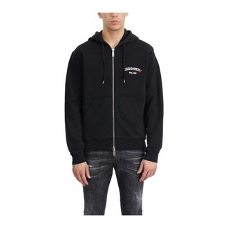 Dsquared2 Kapuzenpullover mit Rei&szlig;verschluss - - Sweatshirts & Hoodies - Herren - Schwarzk - S
