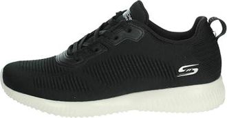 Skechers Bobs Squad - Tough Talk, Baskets Femme, Noir (Black White Engineered Knit Blk), 41 EU