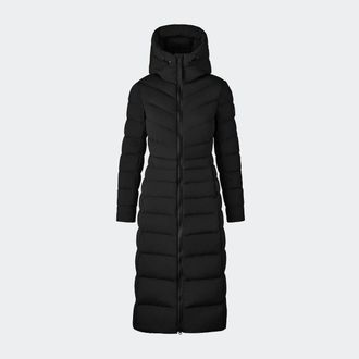 Canada Goose Langer Clair Mantel mit Black Label (Weiblich, Black, M)