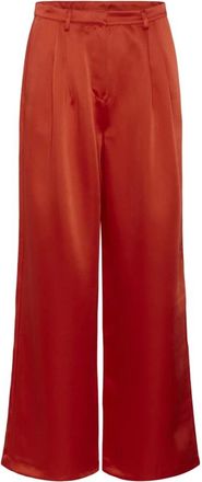 Soaked In Luxury Femme, Pantalons, Rouge, Taille: 36 FR Wide Pantalons