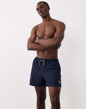 Paul Smith Badeshorts in Marineblau mit Zebra-Logo
