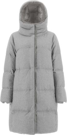 Herno Femme, Manteaux, Gris, Taille: 42 FR Manteau Rembourr&eacute; &agrave; Capuche