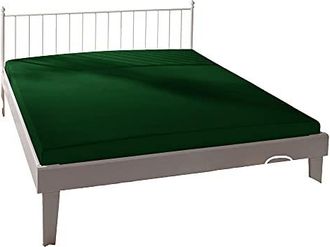 Bassetti Spannbettlaken Uni 703 Verde Baumwolle/Elastan, Maße: 180cm x 200cm, 200cm x 220cm, 9314076