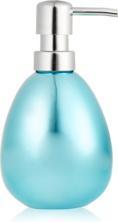 WENKO 21323100 Seifenspender Polaris Metallic - Keramik, 9,5 x 16,2 x 9 cm, Petrol