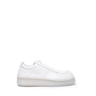 Emporio Armani Homme, Chaussures, Blanc, Taille: 44 EU Baskets Décontractées Bout Rond