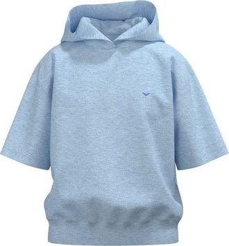 Trigema Kapuzensweatshirt TRIGEMA Kurzarm Cropped Hoodie