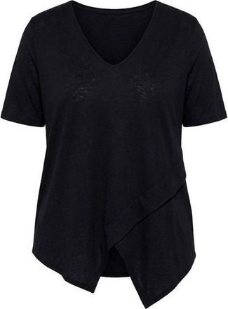 Angel Of Style Druckbluse Blusenshirt Leo Ausbrenner-Jersey Zipfelsaum