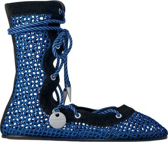 Kiko Kostadinov Kiko Kostadinov, Femme, Chaussures, Bleu, Taille: 41 EU Reticella Lace Up Boot