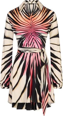 Roberto Cavalli Femme, Robes, Multicolore, Taille: 36 FR Robe Mini Imprim&eacute;e Ray of Paradise