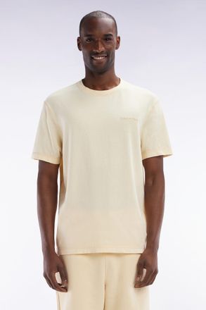 Eden Park T-shirt En Jersey De Coton Ocre Surteint Coupe D&eacute;contract&eacute;e