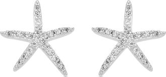 Luxenter Ohrringe mit glänzendem Zirkonia, Silber-Finish - Nusde, Pequeños, Metall, Zirkonia