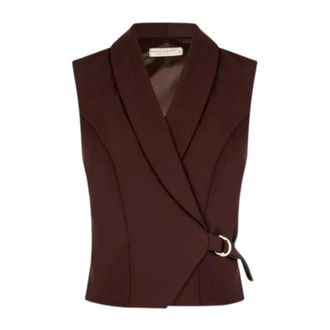 Rinascimento Femme, Vestes, Brun, Taille: 36 FR Gilet de costume