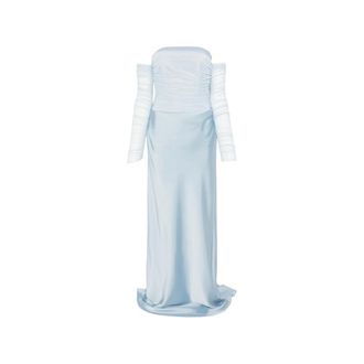 Rotate Rotate Birger Christensen, Femme, Robes, Bleu, Taille: 42 FR Plein Air Dress