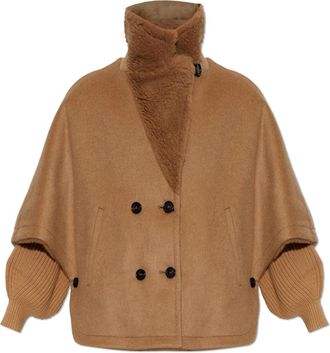 Max Mara Double-sided Memo Poncho - - Jackets - Damen - Braun - M/L