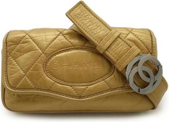 Chanel Sac Banane en Cuir Pre-owned - Femme - Pre-owned - Jaune - Taille: ONE Size