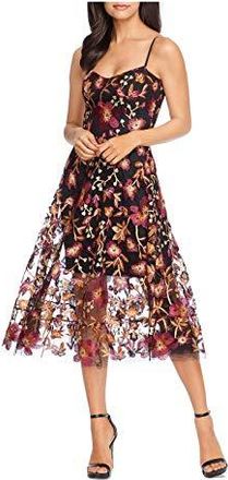 Dress The Population Dress The Population Womens Uma Dress, Maroon/Black, Small US