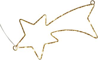 Loberon LED-Sternschnuppe Glittera - Warmweißes Licht - Filigranes Design - Lichtobjekt - Kinderzimmer -Dekoleuchte - Eisen, Gold