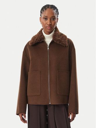 Tommy Hilfiger Wollmantel WW0WW52915 Dunkelbraun Regular Fit
