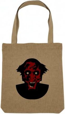 Fabulous Sac Shopping Tote Bag Aspect Lin - Monstre Diabolique Halloween Peur Horreur Film - Sac de Courses Toile Epaisse 360g Beige Naturel Cabas Port&eacute; Epaule