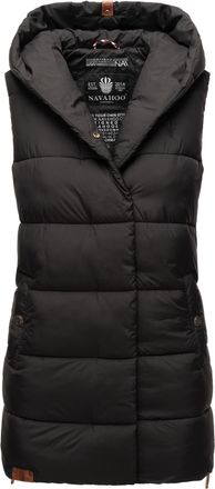 Navahoo Damen Weste gefütterte Steppweste gesteppte Übergangsweste B891 [B891-Madil-Schwarz-Gr.S]