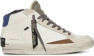 Crime London Homme, Chaussures, Blanc, Taille: 44 EU Sk8 Deluxe Baskets