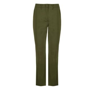 Bomboogie Femme, Pantalons, Vert, Taille: 40 FR Pantalon Chino en M&eacute;lange de Coton