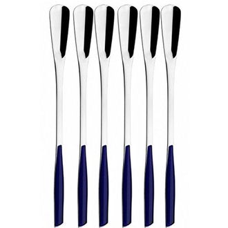 Bugatti Glamour Set Cocktaillöffel, Edelstahl, Blau Nacht