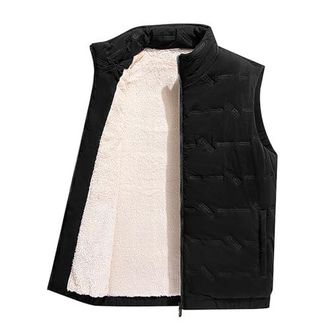 Generic Sweat-shirt homme et hiver coton d&eacute;contract&eacute; chaud fermeture &eacute;clair capuche amovible sans manches vacances plein air gilet veste manteau d&eacute;bardeur den