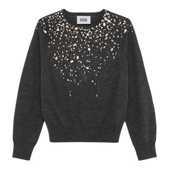 Alpha Studio Rundhals-Strickpullover - - Knitwear - Damen - Grau - L