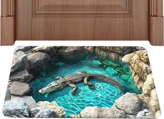 Generico Tapis illusion 3D, paillasson d&eacute;coratif optique, 40 x 60 cm, tapis en V avec fonction antid&eacute;rapante, tapis de sol esth&eacute;tique, tapis de design pi&egrave;ge av