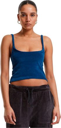 Urban Classics Ladies Short Velvet Top PowderBlue, XS
