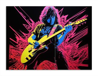 Wallario Herdabdeckplatte/Spritzschutz aus Glas, 2-teilig, 70x52cm mit 13 mm hohen Füßen, für Ceran- und Induktionsherde, Explosives Solo