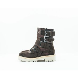 Kennel & Schmenger Milit&auml;rstil Braun Leder Stiefelette - - Shoes - Damen - Braun - 39 EU