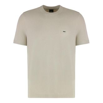 HUGO BOSS Logo-T-Shirt mit Rundhalsausschnitt - - Tops - Herren - Beige - 2XL