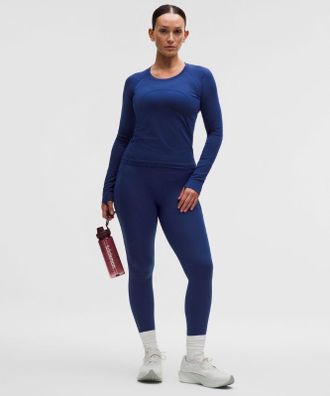 lululemon Legging Fast and Free taille haute 5 poches pour Femmes - 64 cm - Bleu - Taille 10