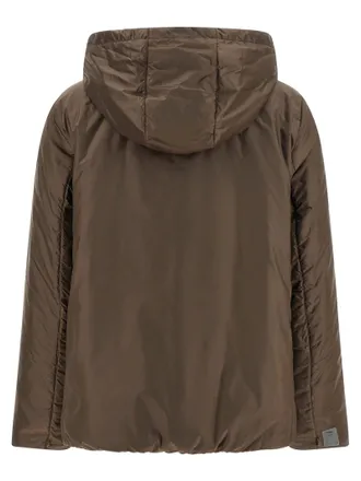 Max Mara Womens Brown Polyester Full-Length Jacket Clothing