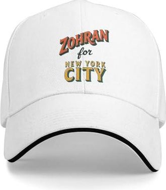 Generic Casquette dHomme, Zohran pour NYC Portrait Sun Casquette de Baseball &Eacute;t&eacute; y2k Casquette Dr&ocirc;le de Routier pour Hommes Cadeau de Casquettes Hippies de Co