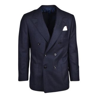 Kiton Doppelreihige Jacke - - Suits - Herren - Blau - L