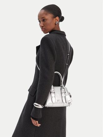 Pinko Handtasche Bowling Bag Zip Mini AI 25-26 PLTT 105333 A0QO Silberfarben